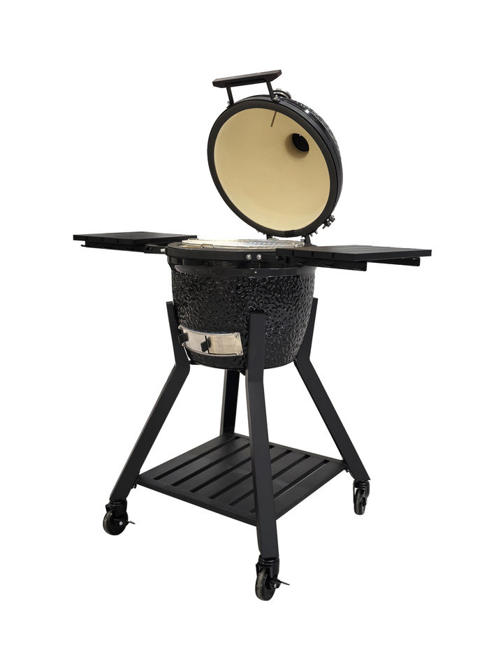 Royal Kamado MK16 Pro Modern Ceramic Egg Shaped Glossy Deep Black ...