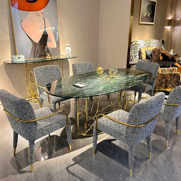 Luxury Italian Style Dining Table Set - Adjustable & Stylish