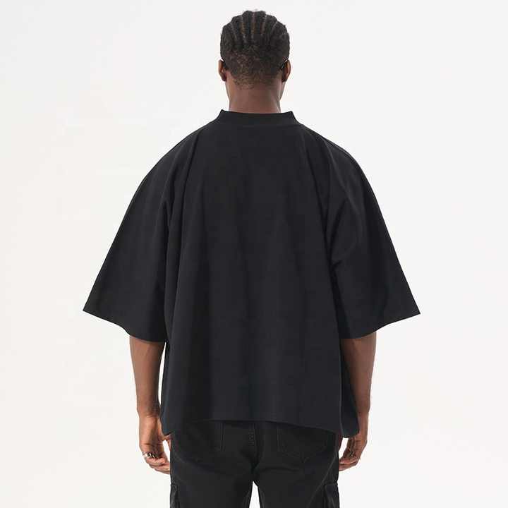 Boxy Men's T-Shirts with Custom Logo - Seamless & Thick Collar