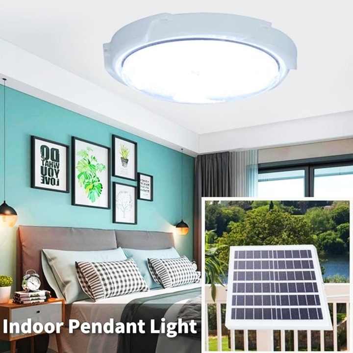 Factory Solar Indoor Ceiling Light With Solar Panel Remote Control ...