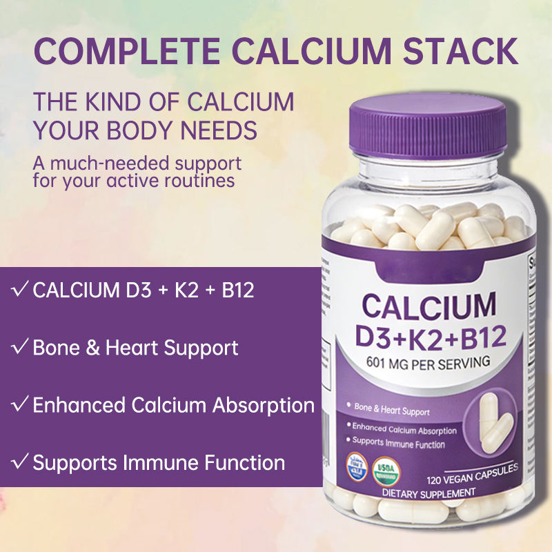 Halal Calcium Magnesium Zinc Vitamin D3 Capsules Supports Bone Health ...