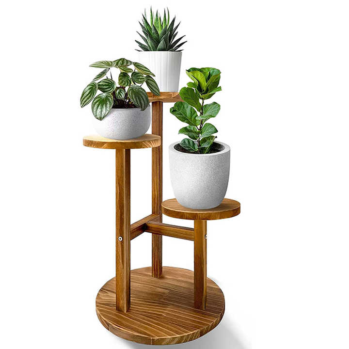 Indoor Plants Garden Patio 3 Tier Wood Plant Display Stand Home Flower ...