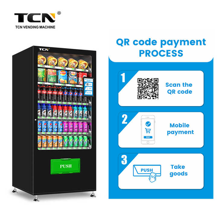 TCN Cashless Vending Machine - QR Code Payment for Snacks