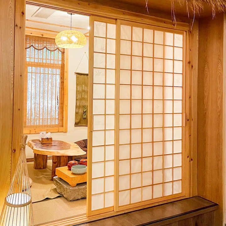 Fashion Solid Wood Sliding Alimirah Shoji Closet Partition Lattice Door ...