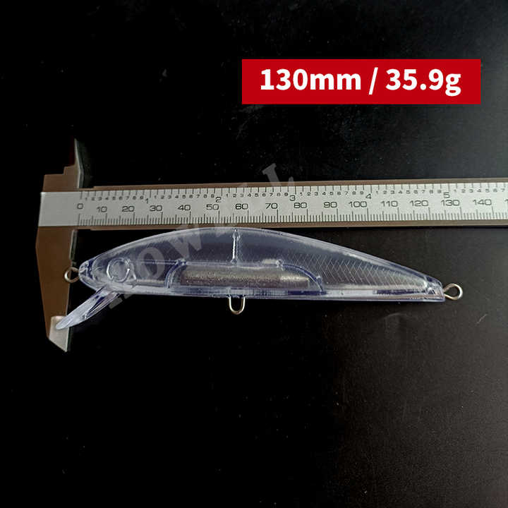Unpainted 130mm Deep Diving Jerkbait for Saltwater Bass Fishing 35.9g ...