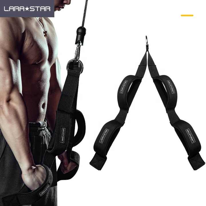 LS3077 Tricep Rope Cable Attachment For Gym Anti-Slip Neoprene Handles ...