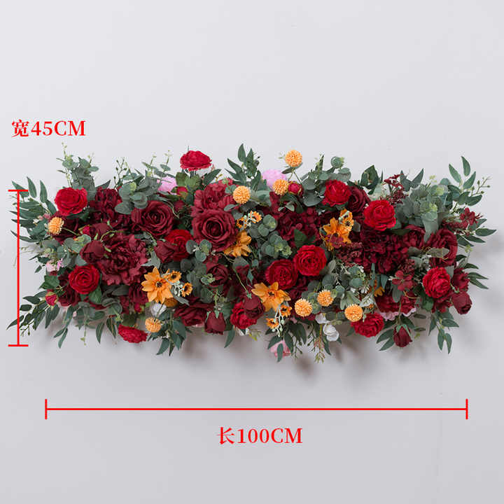 H-120 Rose Wedding Backdrop Arch Frame Decoration Hang Floral Row ...