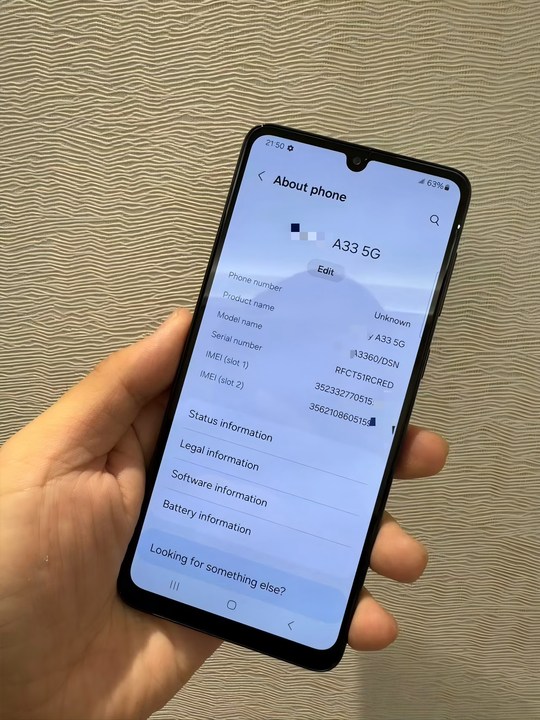 Original Global Version A33 Cellphone Sam A33 5G for 33 5G + 4G LTE ...