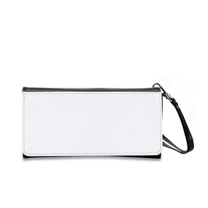 Custom logo Blank PU Leather Polyester Fabric Women Wristlet ...