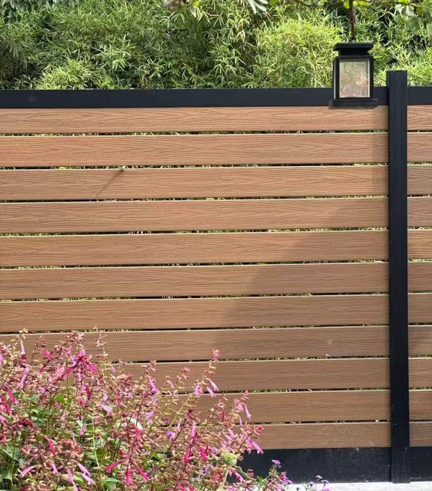 Exterior Aluminum Plastic Slat Wood Privacy Panel Decorative Garden ...