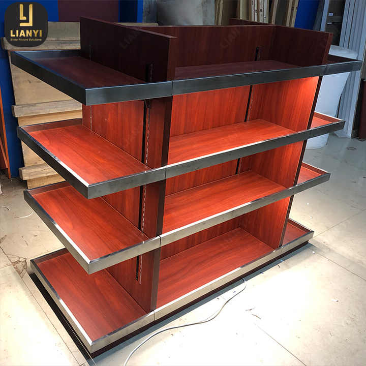 Unique Design Retail Store Shelves Shelving Led Lighting Gondola ...