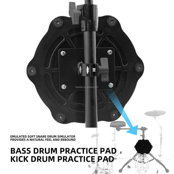 JBK DRUMS Practice Drums Set - Mute Drum Pad & Cymbals