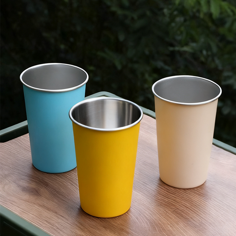 Wholesale 350ml Single Wall Stainless Steel Beer Cup Yellow Monjar ...