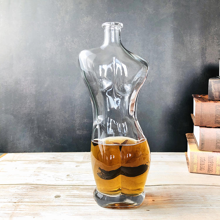 750ml Customized Women Body Shaped Glass Bottle for Spirits - Ideal for ...