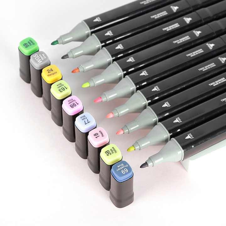DIY Artist Drawing School Double Sided Highlighter Pens Set Permanent ...