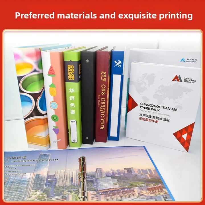 A4 Paper Sample File Folder Strong Leather Cover 2-Hole 3-Hole 4-Hole ...