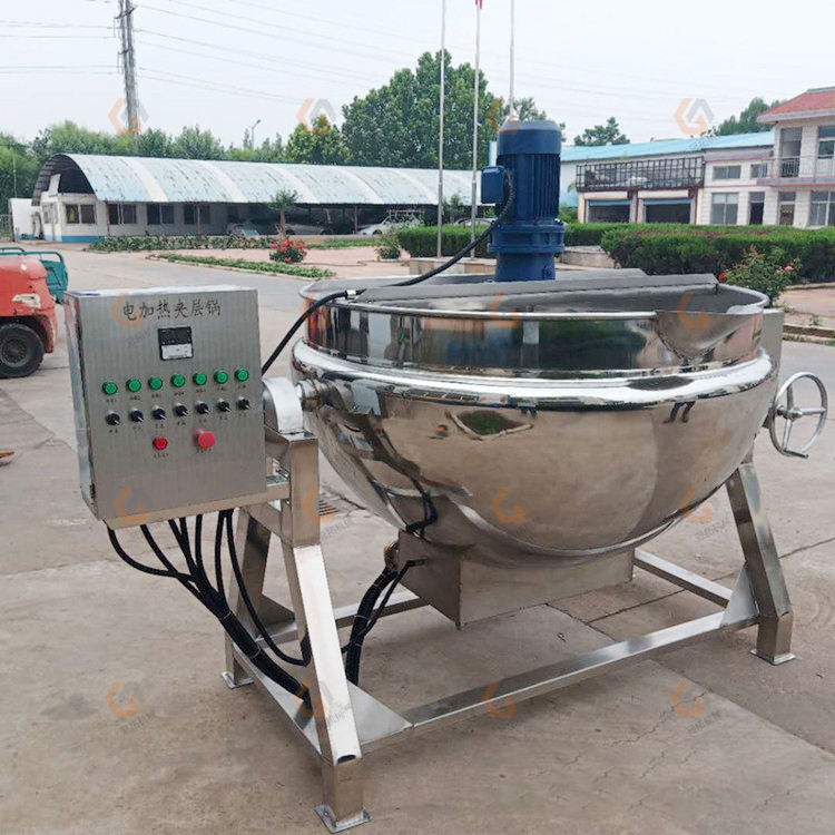 Electric Jacketed Cooker with Stirrer / Tilting Soup Cooking Jacketed ...
