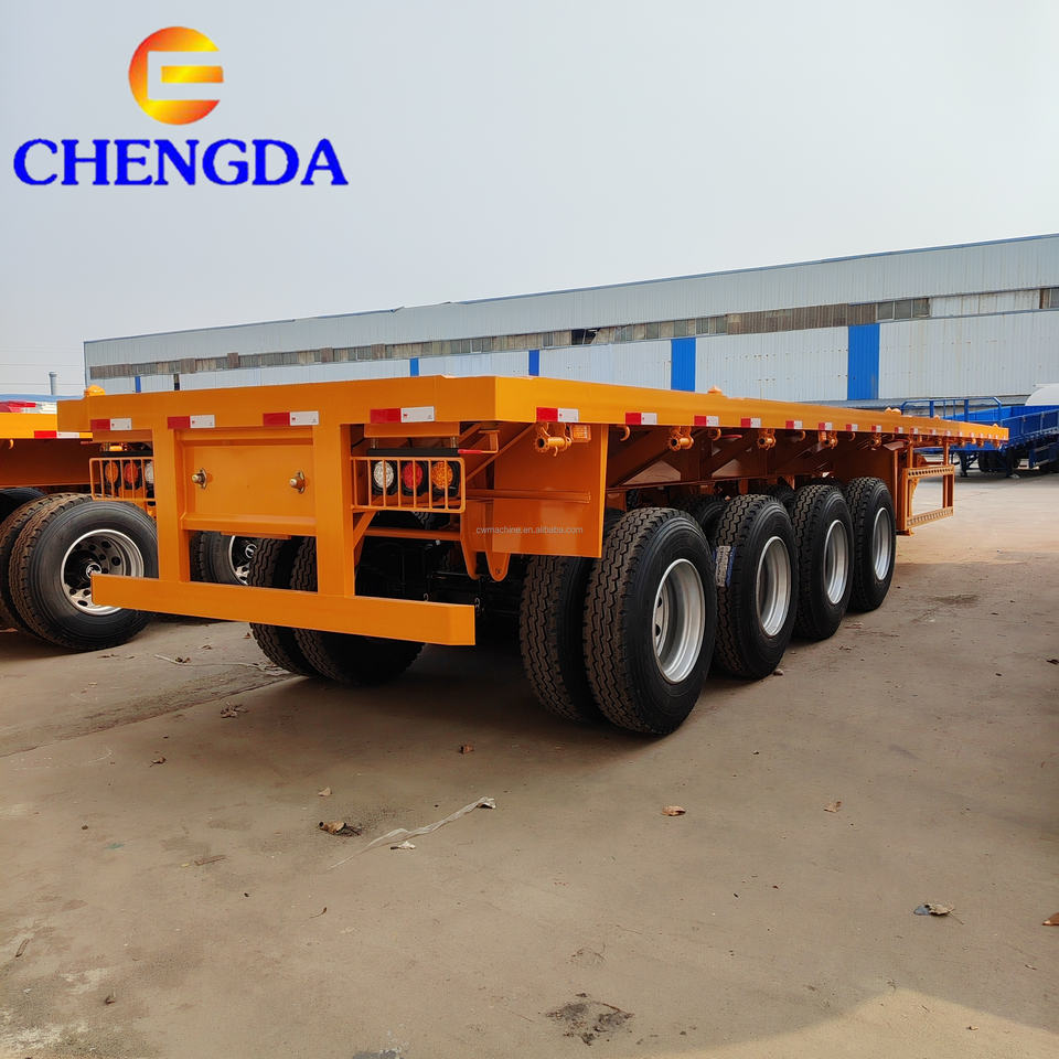 40 Ton Multi Axle Hydraulic Truck Trailer ChengDa Container Flatbed ...