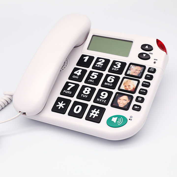 Big Button Landline Telephone for Seniors with Picture Speed Dial ...