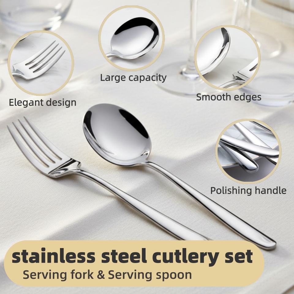 Stainless Steel Tableware Set Modern Design and Rust Resistant and ...