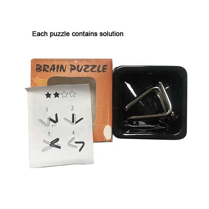 24pcs/set Luban Locks Metal Puzzle - Interlocking Rings