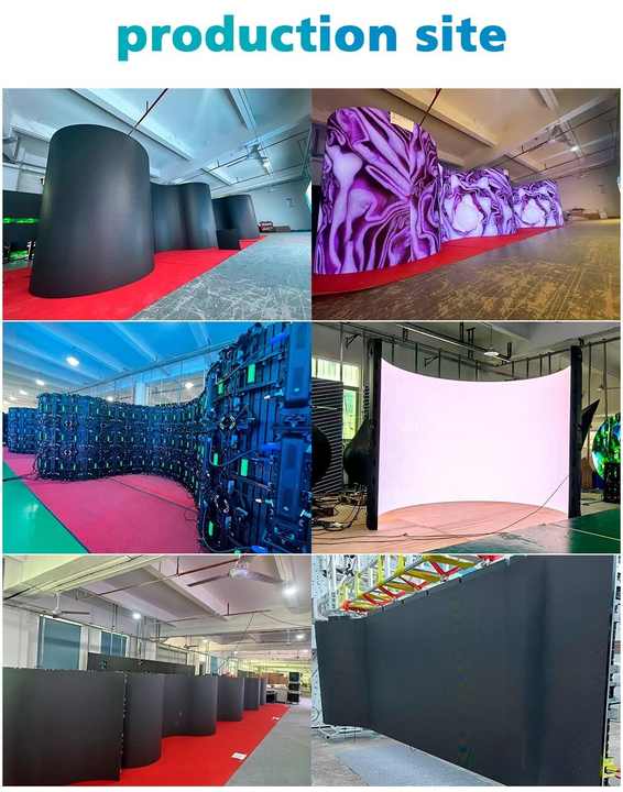 HD Indoor Flexible LED Screen Seamless Splicing Curved LED Background ...