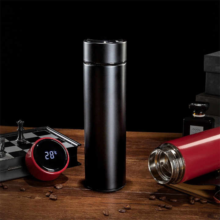 500ml Touch Sensor LED Digital Smart Stainless Steel Thermos