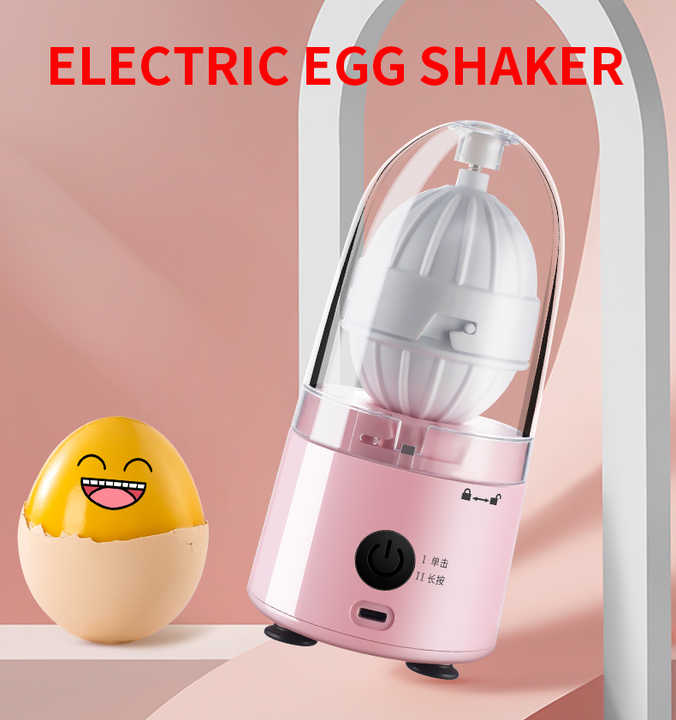 Pink Color Electric Egg Scrambler Shaker Type-C Charge Egg Spinner ...