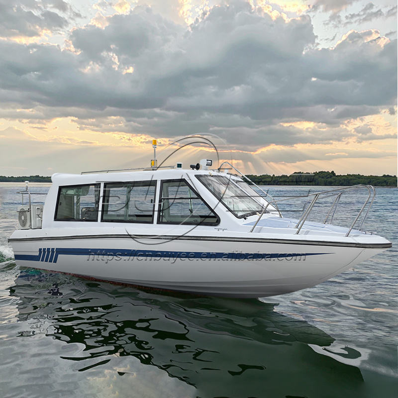 2025 Fiberglass Sport Yacht 25ft/7.6M Outboard Engine Luxury Passenger ...