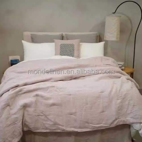 Comfortable 100% Pure French Flax Linen Stone Washed Quilt annd ...