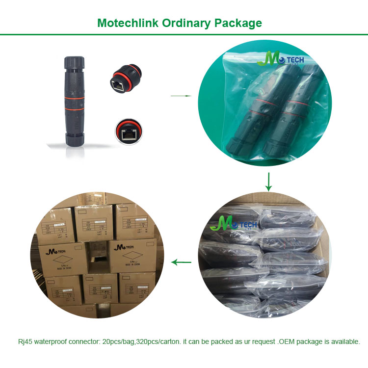 Cheap Ethernet Network Cable Double Head Outdoor Lan Coupler Cat5e Waterproof Rj45 Connector