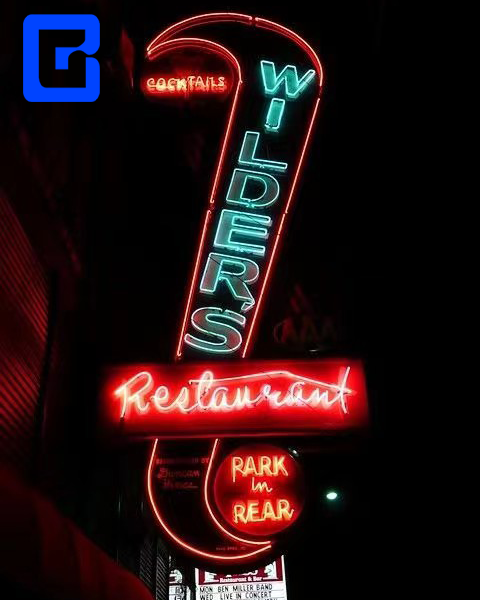 American Style Outdoor LED Neon Light Sign ACryl Store Logo Advertising ...