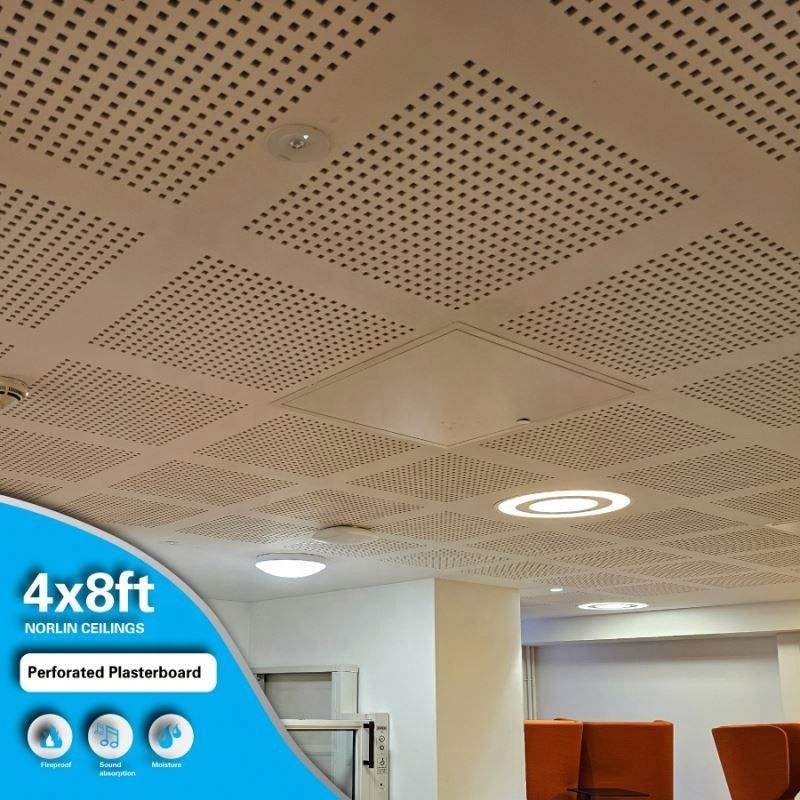 Round Hole Acoustic Perforated Gypsum Board 4x8 Feet Seamless Ceiling ...