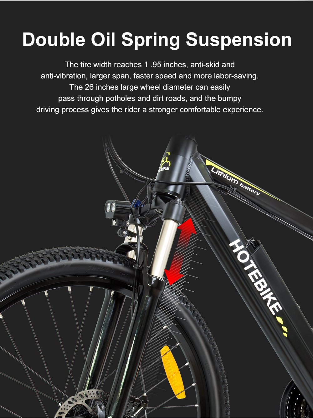 New 2022 Hot Sell Black with"Hotebike"logo E-Bike - ALSUPERSALES