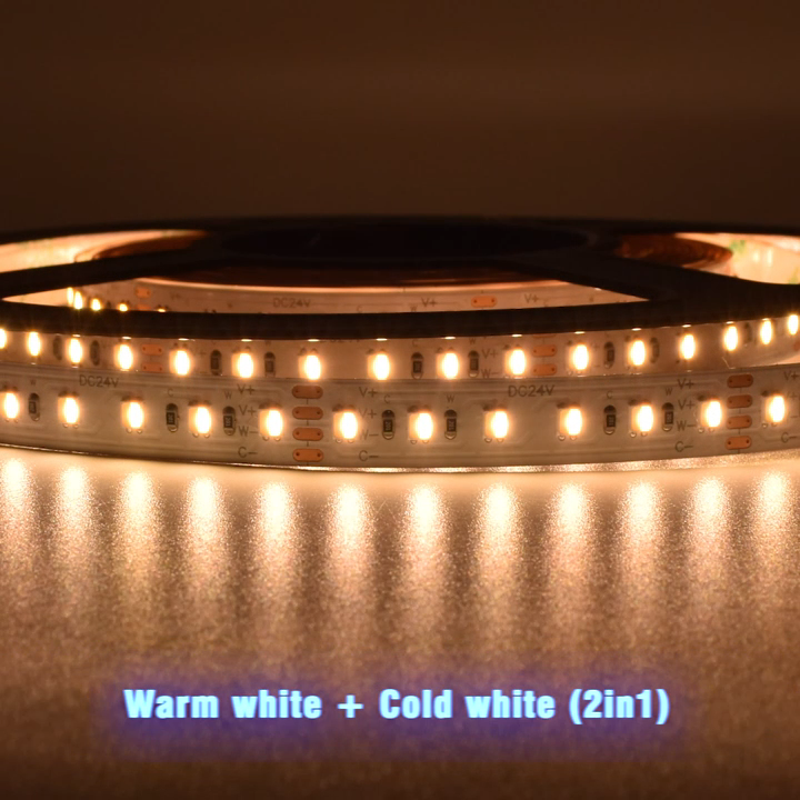 Bathroom Mirror 2 in 1 CCT Led Strip 120LEDS 240LEDS SMD2835 CW WW ...