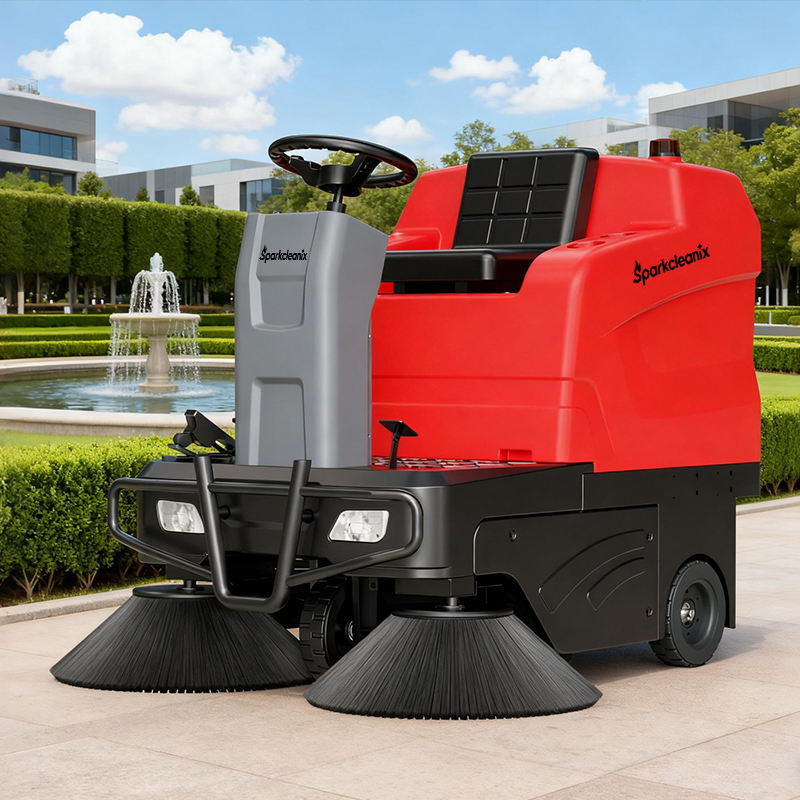 Efficient Warehouse Road Auto Floor Sweeper Broom Industrial Ride on ...