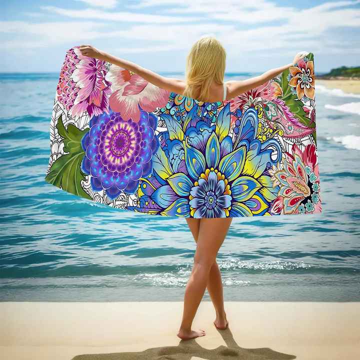 Wholesale Ultra-Fine Fiber Double Sided Fleece Beach Towel Quick Dry ...