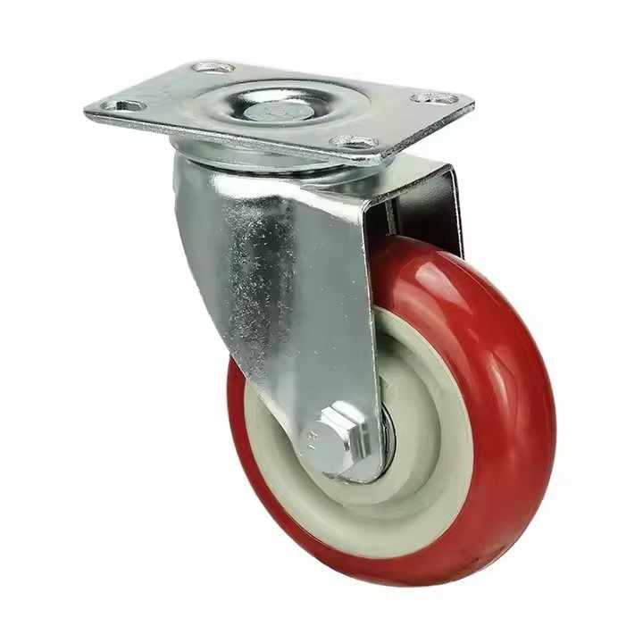 3 Inch Red High Load Pu Fixed Swivel Casters Wheels| Alibaba.com