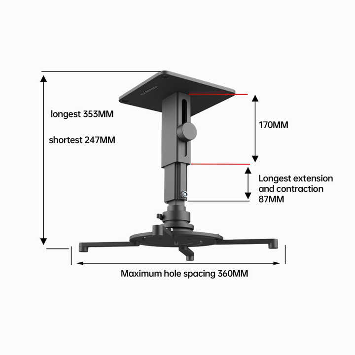 VIVIDSTORM Heavy Duty Adjustable Projector Ceiling Mounting Kit ...