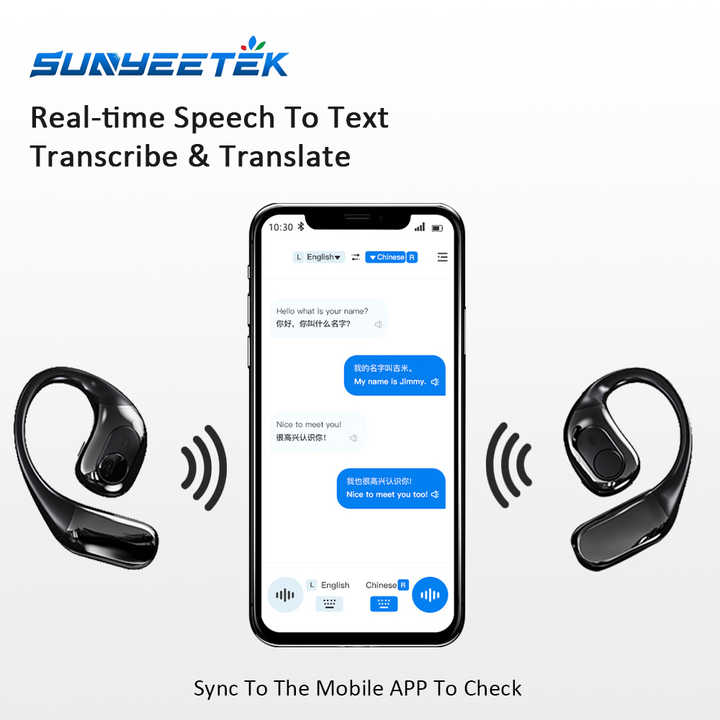 Itranstalk Translator Earbuds With Mobile Phone App 142 Languages Two ...