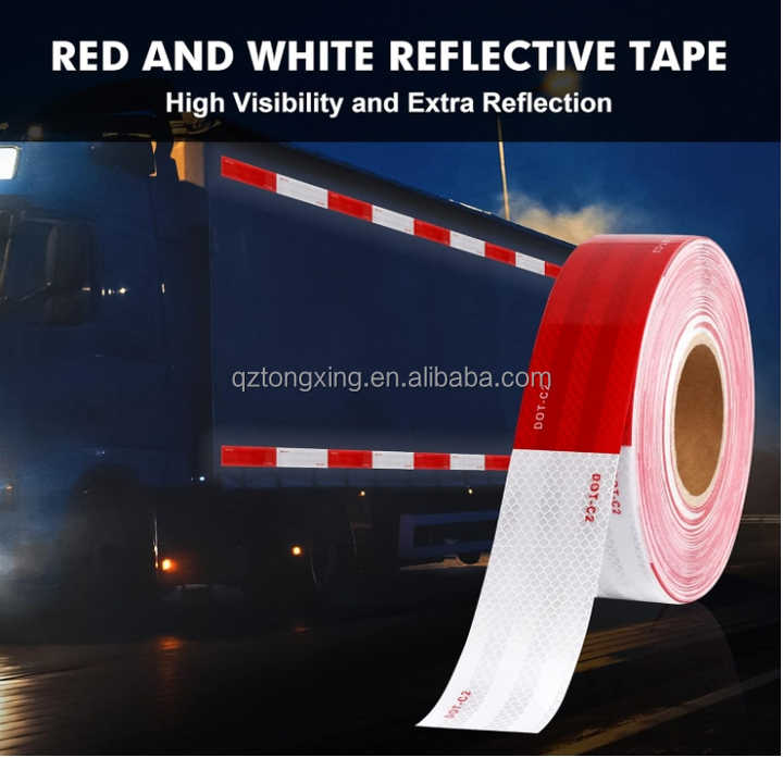 Wholesale Red White Dual Color Prismatic Reflective Hazard Safety ...