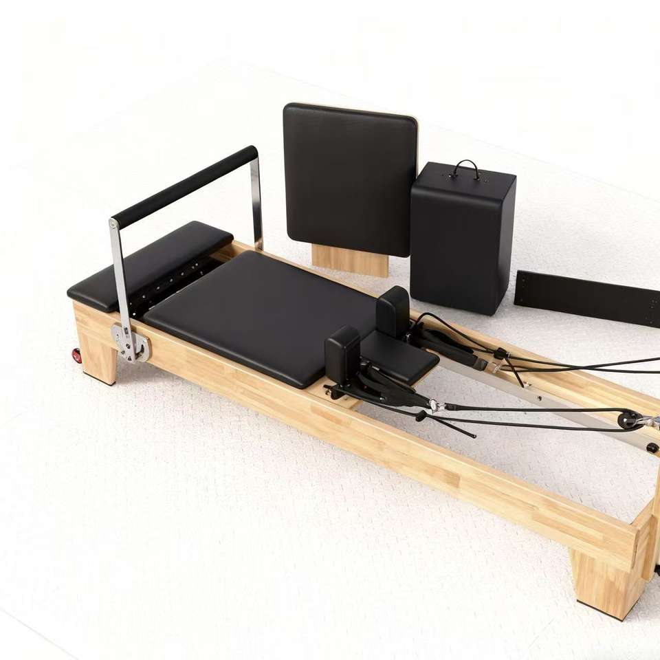 Oak Durable Portable Adjustable Pilates Reformer Machine-Home Use ...