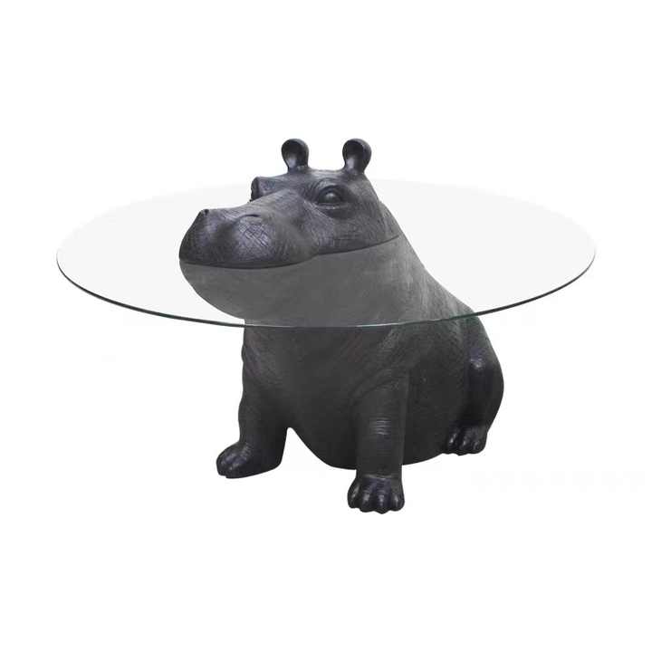FRP Animal Unique Design Coffee Table Glass Top Lovely Creative Living ...