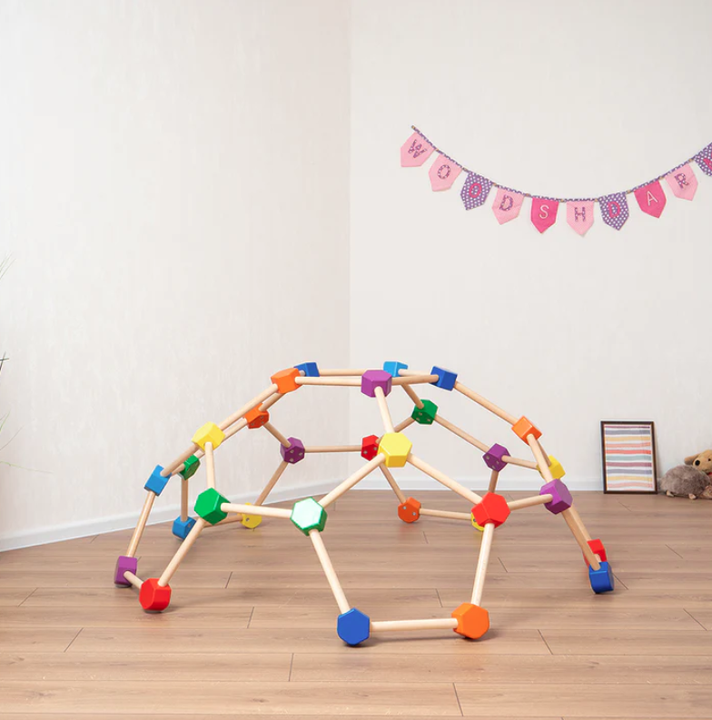LM KIDS Indoor Playground Kids Climbing Wooden Climbing Dome Little ...