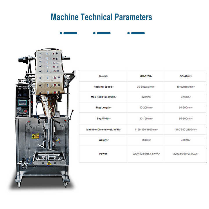 Vertical Automatic Snack Packaging Machine Nitrogen Filling Nuts Candy ...