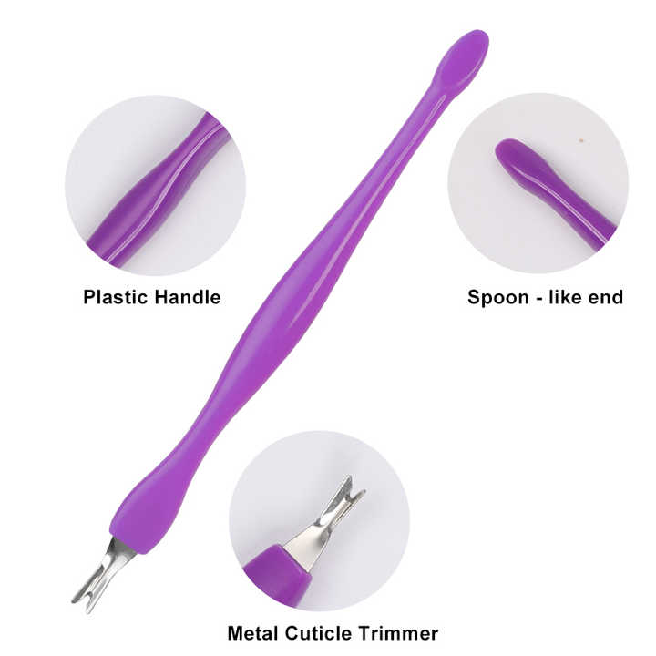 Professional Manicure and Pedicure Tool Plastic Cuticle Trimmer Pusher ...