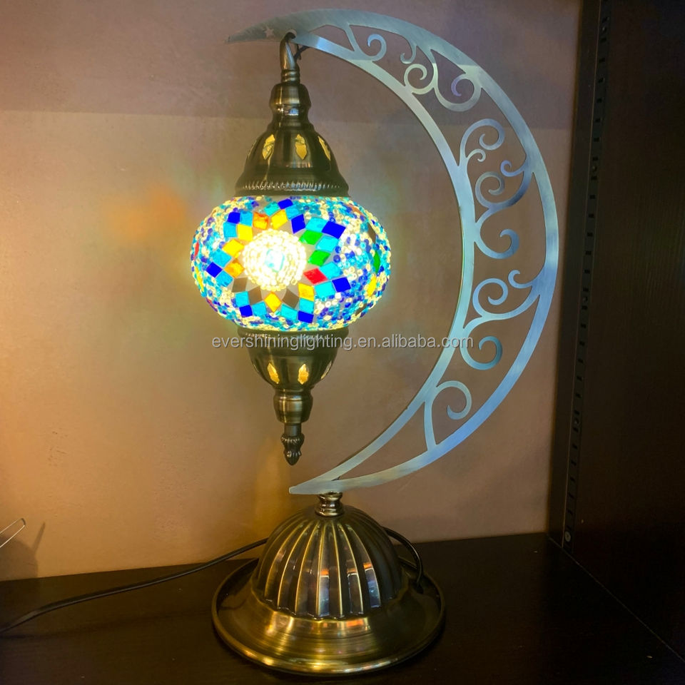 Marrakech Handmade Moroccan Moon Lamp DIY Mosaic Turkish Lamp Kits