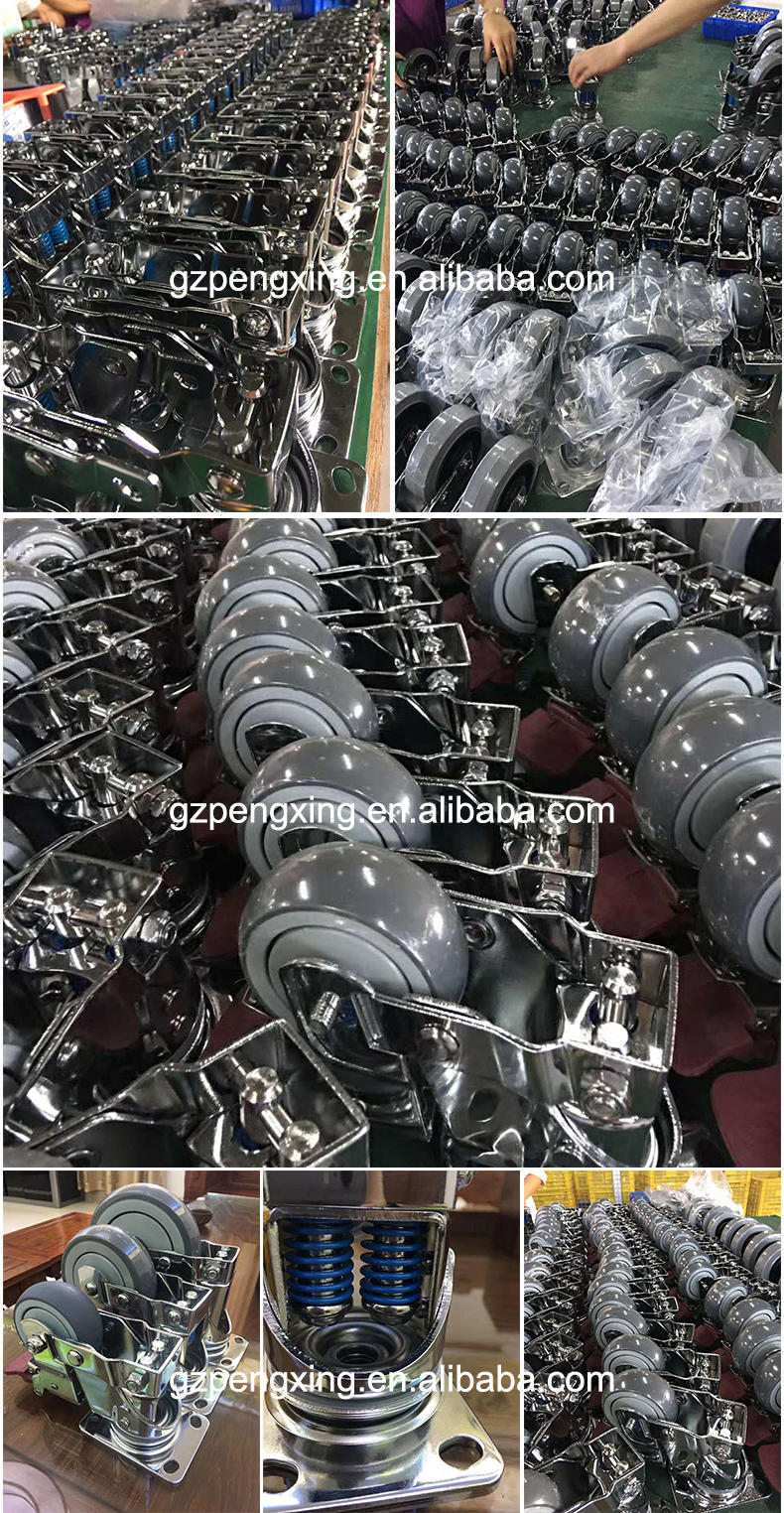 4 Inch Casters with Spring Industrial Casters AGV Spring Loaded Casters ...
