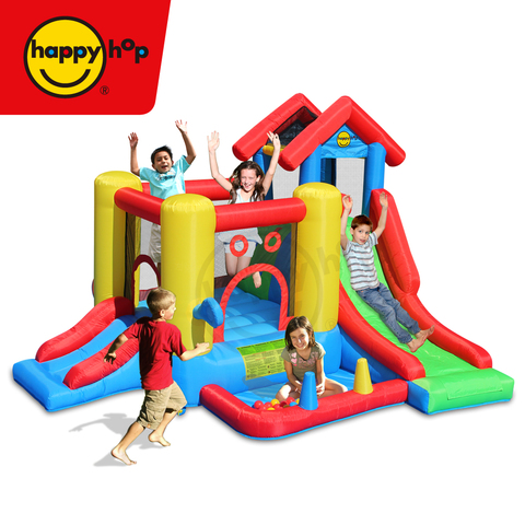 Happy Hop Inflatable Bouncer-9016 Children Water Slide Pool Bouncer ...