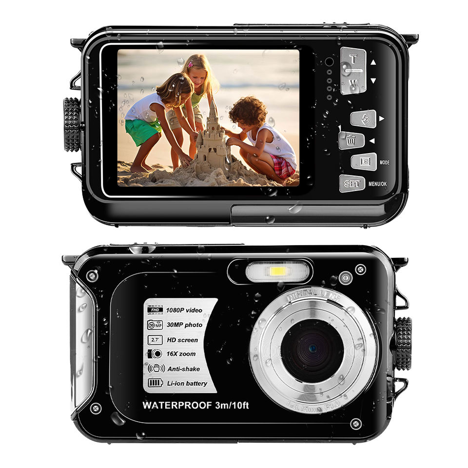 Retro VIntage Waterproof Camera 10FT Underwater Camera 30MP 1080P FHD ...